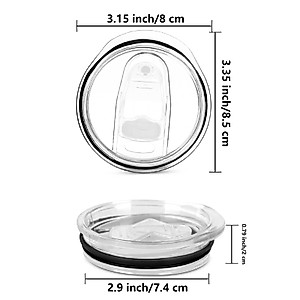 Wzaytia 2 Pack Replacement Lid for Skinny Tumbler 30 Oz, Fits for 2.9 Inch Inner Diameter, BPA Free Skinny Tumbler Lids