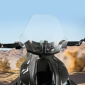Ryker Adventure Wider Windshield, A & UTV PRO New Upgrade XXL Adjustable Vented Translucent Clear Hard Coated Windscreen Wind Deflector for Can Am Ryker All Models Accessories, Replace OEM #219401032