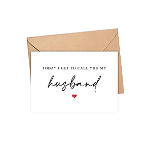 Emily gift Today I Get To Call You My Husband - Husband Vow Card - Husband Wedding Day Card - To My Husband Card