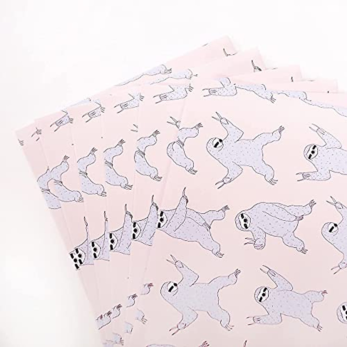 CENTRAL 23 - Cool Wrapping Paper for Boys - Dancing Sloths - Blue - 6 Gift Wrap Sheets - Men Women Girls Teenage - Recyclable