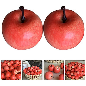 Ipetboom 30pcs Artificial Apple Fruit Simulated Apples Model DIY Supply Teaching Tool Lifelike Apples Prop Faux Apples Prop Backdrop Supply Small Apples Prop Photo Prop Soft Fake Apple Foam