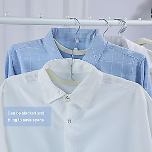 CUTSKY Velvet Hangers 50 Pack, Ultra Slim & Short Neck Hanger, 360 Swivel Hook, Space Saving Durable Non-Slip Felt Hangers,Beige b