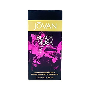 JOVAN BLACK MUSK by Jovan COLOGNE CONCENTRATE SPRAY 3.25 OZ for WOMEN