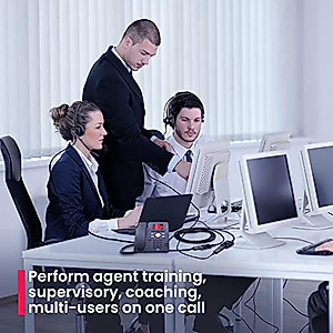 XS 825 Headset Bundle for Training, Coaching, Monitoring, Supervising, Onboarding - Compatible Deskphones Include Avaya, Yealink, Polycom, Cisco, Mitel, Nortel, Toshiba (Stereo, Basic Bundle)