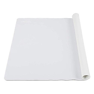 24 X 20inch X-Large Reusable Silicone Table Mat Child Kids Dinner Placemat Desk Countertop Waterproof Protector Heat Insulation Kitchen Pastry Rolling Dough Pad Tool (Grey)