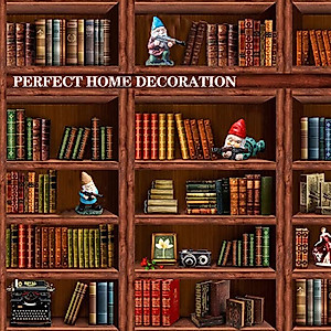 GAZETSZ Garden Gnomes, Gnome Statues, Military Gnome with Gun, Funny Army Gnomes Decorations for Yard, Indoor Outdoor Halloween Christmas Thanksgiving Gifts (Red+Yellow+Blue)