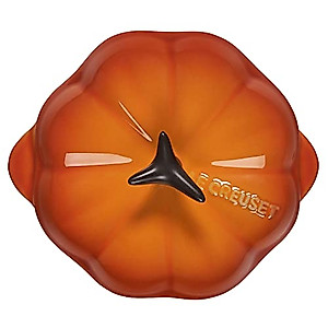 Le Creuset Stoneware Figural Pumpkin Petite Cocotte, 12oz, Persimmon