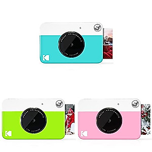 Kodak Printomatic Digital Instant Print Camera (Blue) & Printomatic Digital Instant Print Camera (Green) Print Memories Instantly & Printomatic Digital Instant Print Camera (Pink)