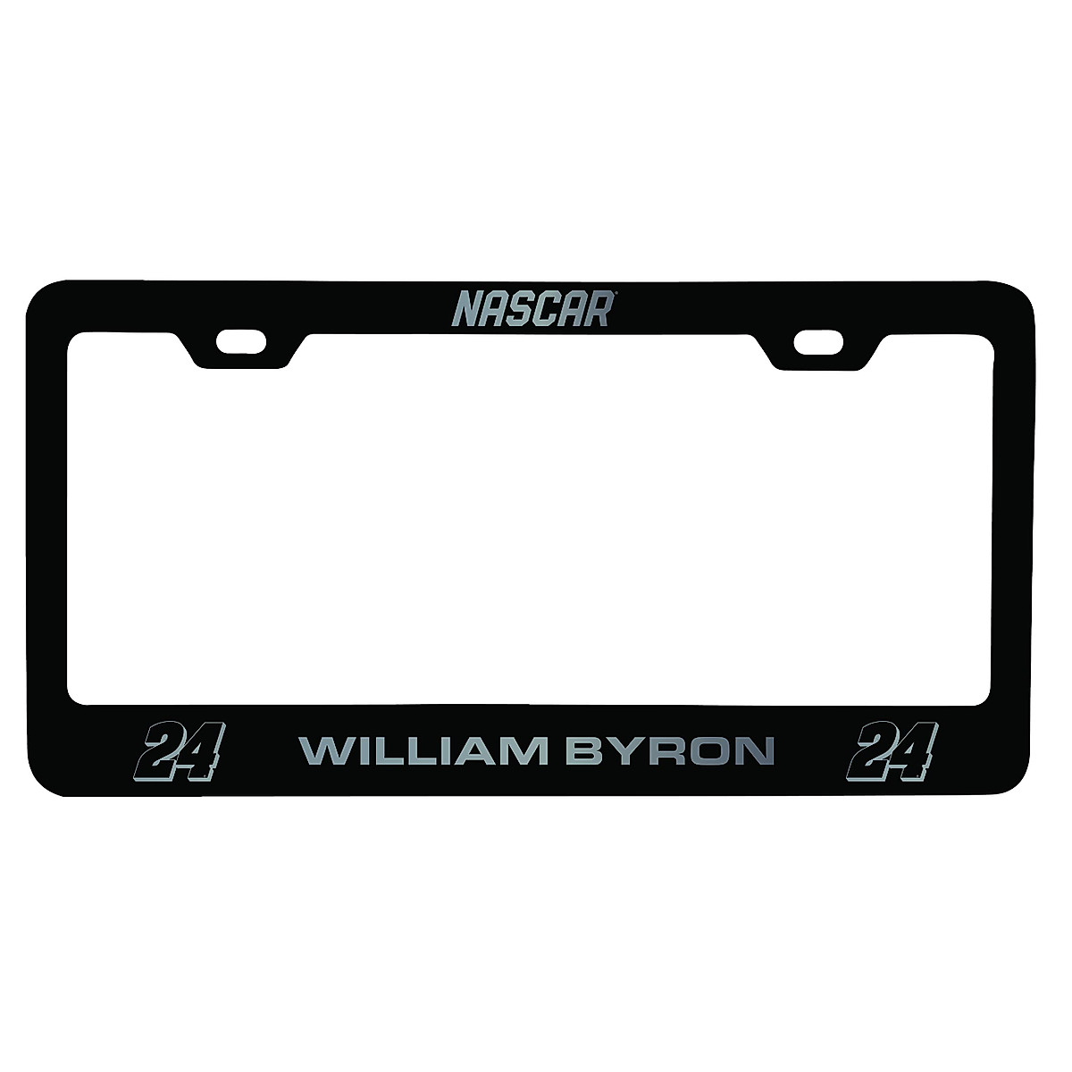 William Byron # 24 Nascar Etched License Plate Frame Black New for 2021