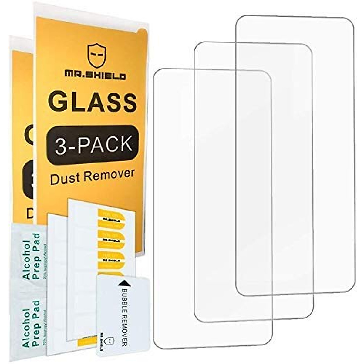 Mr.Shield [3-Pack] Designed For Motorola (One 5G Ace) / Moto One 5G Ace/One 5G UW Ace/Moto G 5G [Upgrade Maximum Cover Screen Version] [Tempered Glass] [Japan Glass with 9H Hardness] Screen Protector