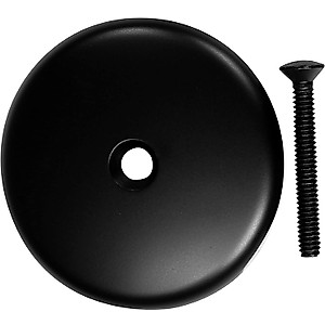 Westbrass A49721-62 1-1/2" Bath Waste & Overflow Assembly with Pull Drain Stopper and One-Hole Faceplate Top Elbow-SCH. 40 PVC, 1-Pack, Matte Black