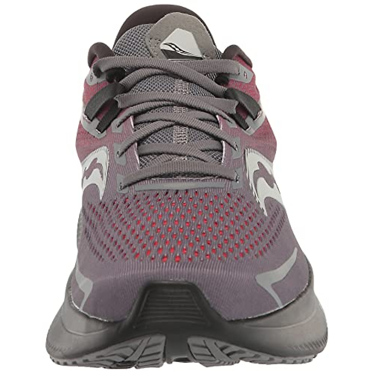 Saucony Men's Ride 15 Running Shoe, Charcoal/RED, 12.5
