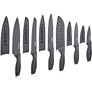 Cuisinart CSK-150 1500W Nonstick Electric Skillet Brushed Stainless Bundle with Cuisinart 12 Piece Ceramic Coated Cutlery Set, 3D Rome Cutting Board, Pair of Red Oven Mitt and Kitchen Timer