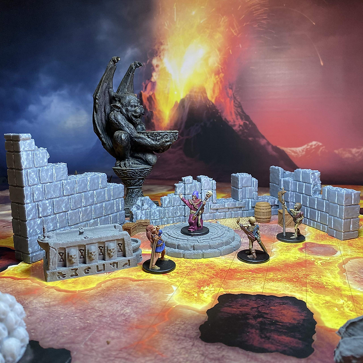 Extruded Gaming Wall Ruins Set 2