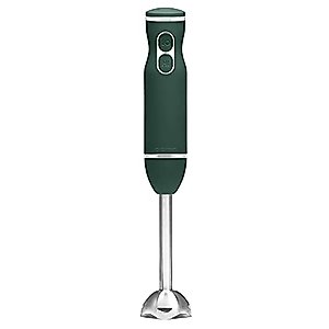 Chefman Immersion Stick Hand Blender with Stainless Steel Blades, Powerful Electric Ice Crushing 2-Speed Control Handheld Food Mixer, Purees, Smoothies, Shakes, Sauces & Soups, Forest
