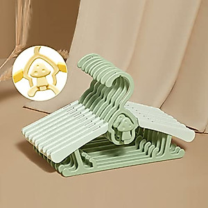 Bebamour Baby Nursery Closet Hangers Cute Baby Hangers for Girl Boy, 10pcs Toddler Kids Child Nursery Closet Hangers, Non-Slip and Extendable Laundry Infant Hangers for Newborn Clothes (Pink)