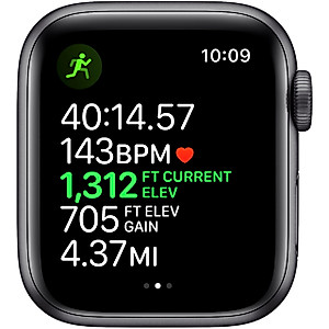 Apple Watch Nike Series 6 (GPS, 40MM) Space Gray Aluminum Case with Anthracite and Black Nike Sport Band (Renewed)