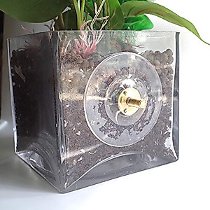 DANXQ 3.3" M8 Large High Transparency Long Screw Thread Strong Glass Suction Cup with Lock Nut,4 Piece/Pack