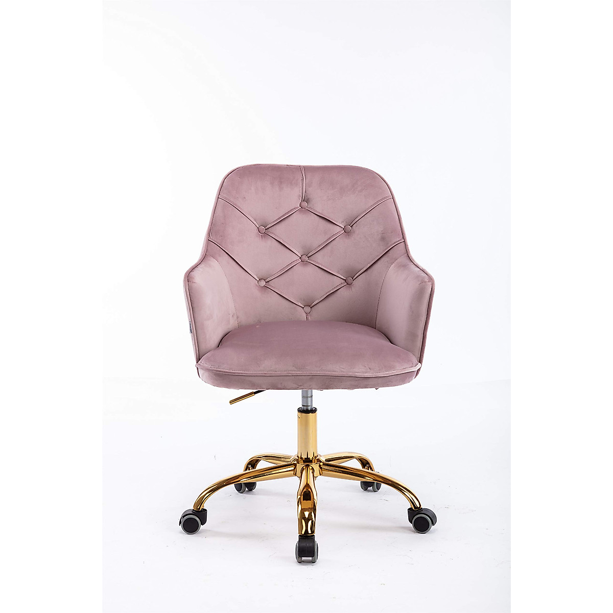 FATFISH Velvet Swivel Shell Chair for Living Room, Office, Modern Leisure Arm Chair in Pink