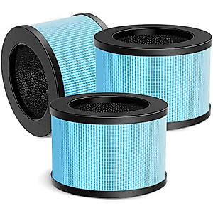 MK01 MK06 Air Filter Replacement Compatible with AROEVE MK01 MK06 Air Purifier,4-in-1 True HEPA Filter for ToLife TZ-K1,Kloudi DH-JH01,MJ012H,FreAire HAP601& KN6391 Air Purifier,Standard Version
