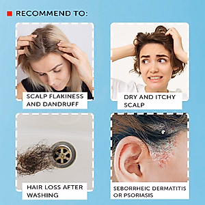 Sent From Earth Caffeine & Saw Palmetto Ketoconazole Biotin dandruff Treatment: Antifungal for Psoriasis, Folliculitis, Dermatitis, Dry Itchy Scalp Vegan Advanced Natural Formula Peppermint Shampoo