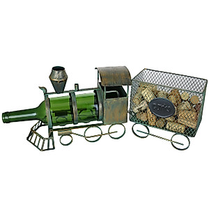 Wine Bodies Steam Engine Train and Coal Car Bottle Holder and Cork Holder