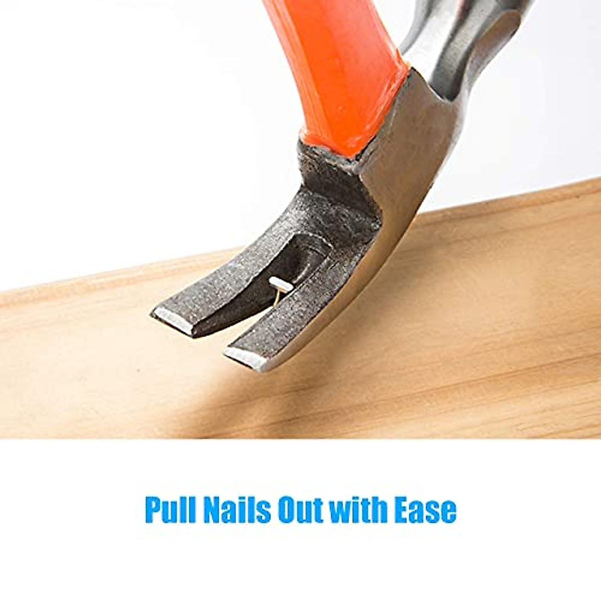 ZUZUAN 2 Piece Hammer Set,includes 1 Pack 8 OZ Mini Stubby Claw Hammer and 1 Pack 16 OZ Fiberglass General Purpose Claw Hammer,Soft Nonslip Handle & Heat Treated Head,Heavier for Higher Hardness