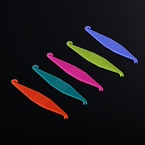 RZJZGZ Dental Elastic Rubber Bands Placers for Braces Disposable Plastic Orthodontic Elastic Placers Multi-color (15PCS)