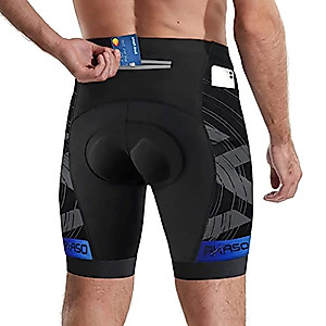 Men's Cycling Shorts 4D Padded Bike Underwear Shorts Bicycle MTB Liner Mountain Shorts for Cycle Riding Biker Blue L
