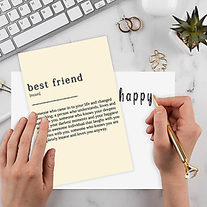 mmuue Funny Best Friend Birthday Card for Women Men, Happy Birthday Gifts for Best Friend Bestie, Sweet Friendship Thank you Card for Him Her