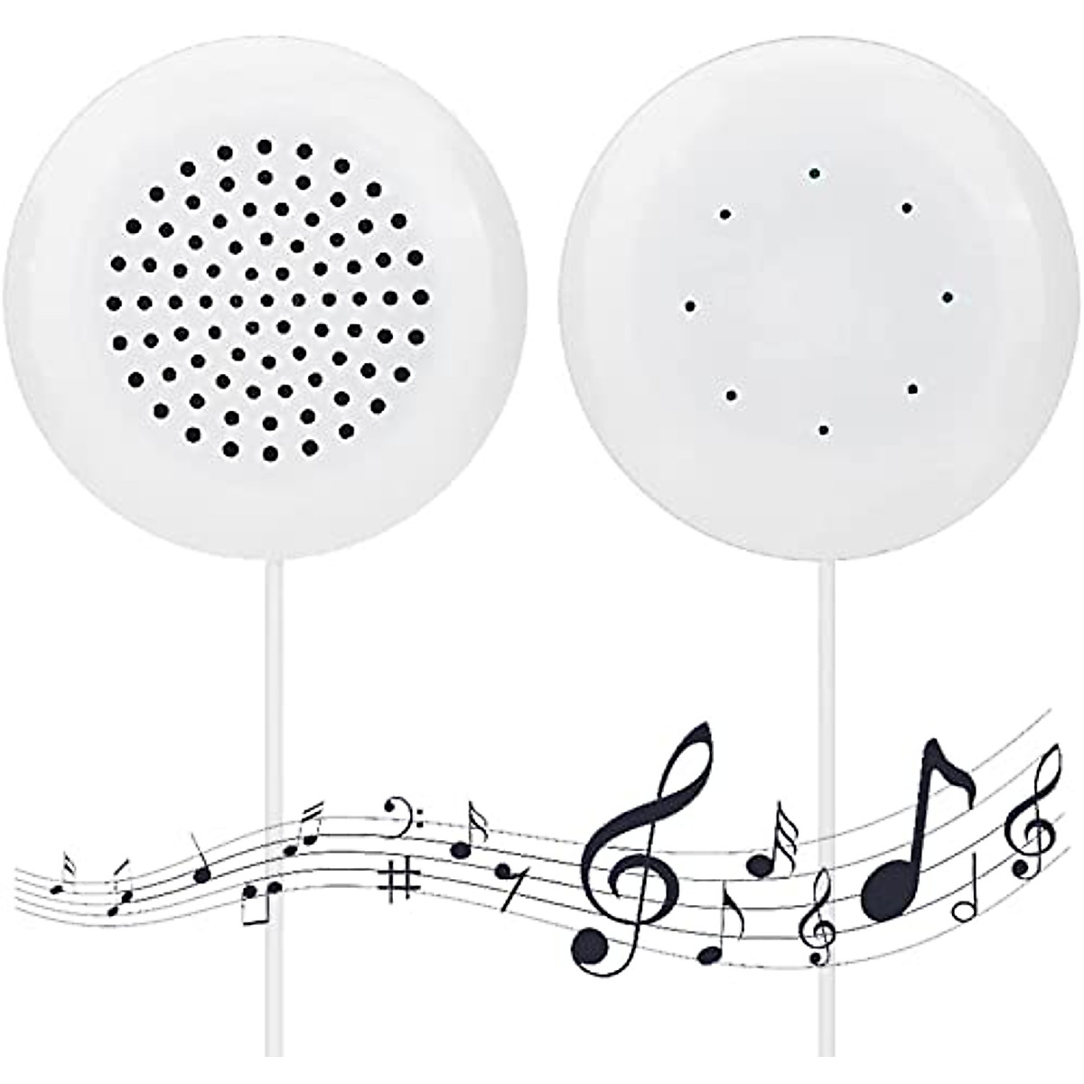 2PCS Pillow Speaker,3.5mm Jack Portable Speaker, Under Pillow Speaker Compatible with Almost All Audio Devices with 3.5 mm Jack Such as MP3, MP4, CD Player, Mobile Phone etc.