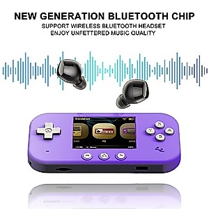 Retro Games Handheld Game Console Support Linux System and Multiple Emulators Console 2.4 inch 240x320 IPS LCD Screen Buit-in 1000mAh Lithium Battery-Purple
