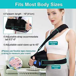 TANDCF bestlife Shoulder Abduction Sling with Removable Pillow & Exercise Ball, Shoulder & Arm Sling Immobilizer for Injury Support, Rotator Cuff, Surgery, Dislocated, Sublexion, Broken Arm