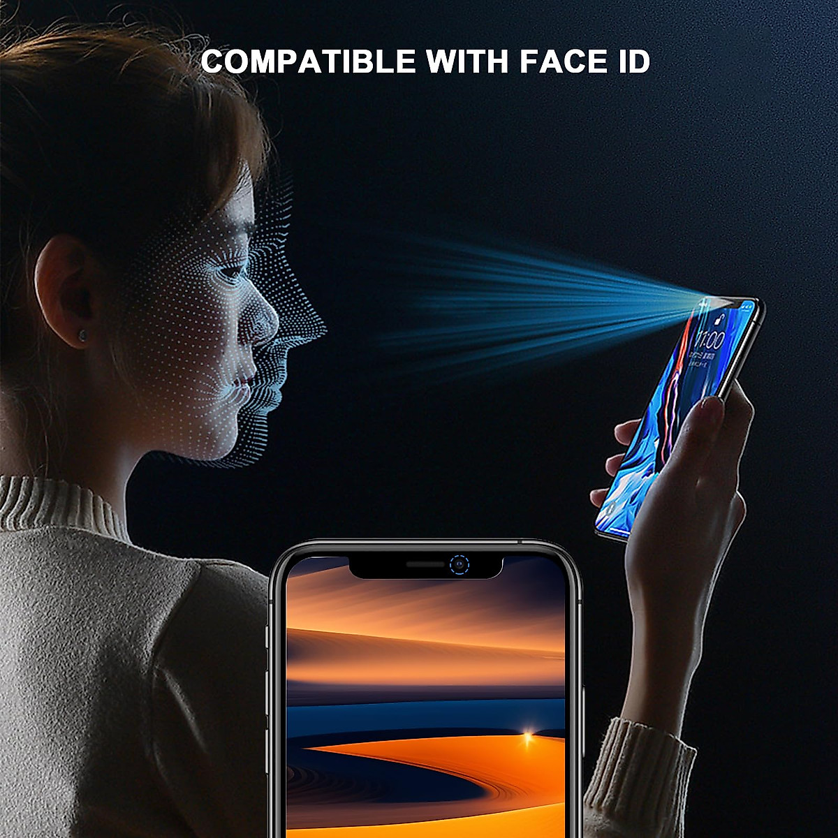 AVOAR 2 Pack Privacy Screen Protector for iPhone 14 Pro Max, Privacy Screen iPhone 14 Pro Max 6.7 Inch Tempered Full Screen Glass Film, Anti-Spy, Bubble Free, Case Friendly