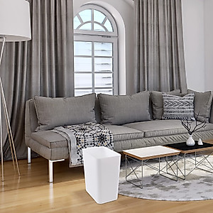 Teyyvn 3-Pack 4.5 Gallon Small Plastic Trash Can, Garbage Container Basket for Bathroom, Kitchen, Office