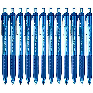 Paper Mate InkJoy 300RT Retractable Ballpoint Pens, Medium Point, Blue, 12-Count