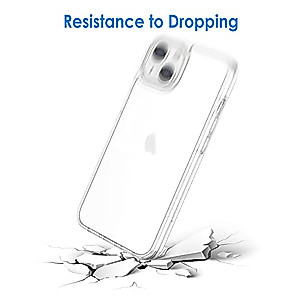 JETech Case for iPhone 13 6.1-Inch, Non-Yellowing Shockproof Phone Bumper Cover, Anti-Scratch Clear Back (Clear)