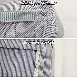 BILIPOPX Kawaii Cute Backpack Aesthetic Fluffy Corduroy Bag Smile Pencil Case Pen Pouch (Beige,Single Backapck)