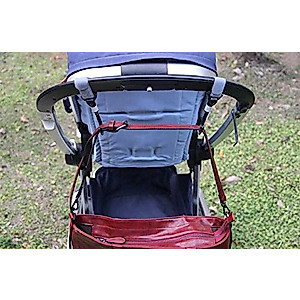 Mom's Best Baby Two Pack - New Durable Stroller Hooks with Secure Black Velcro Strap - 360 & 180 Degree Swivel Double Hook Design - Heavy Duty - 100% Guaranteed