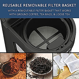 wirsh Iced Tea Maker, Iced Coffee Maker with 85 Ounce Pitcher, Strength Control and Reusable Filter, Perfect For Iced Coffee, Latte, Tea, Lemonade, Flavored Water, Black