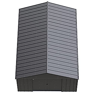 Arrow Sheds Classic 12' x 17' Outdoor Padlockable Steel Storage Shed Building, Charcoal