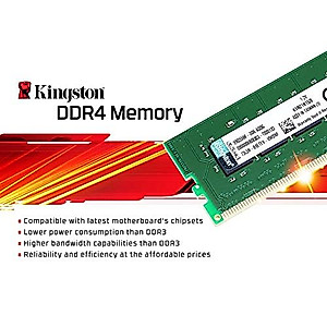 Kingston Technology KVR26N19D8/16 ValueRAM - DDR4-16 GB - DIMM 288-pin - 2666 MHz / PC4-21300 - CL19-1.2 V - unbuffered - Non-ECC