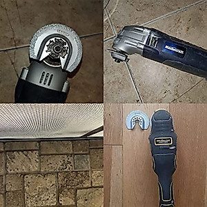 XXGO 4 Pcs Oscillating Multi Tool Diamond Blades for Grit Grout Removal XG4004D