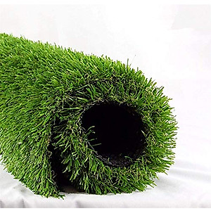 Realistic Deluxe Artificial Grass Synthetic Thick Lawn Turf Carpet (7 FT x 15 FT (105 Square FT))