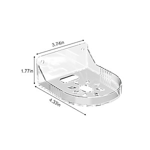 Akenhety 3pcs Camera Wall Mount Floating Shelf Adhesive Baby Monitor Shelf Small Security Camera Floating Wall Shelf Mini Speaker, Smart Home Camera Holder (Clear)