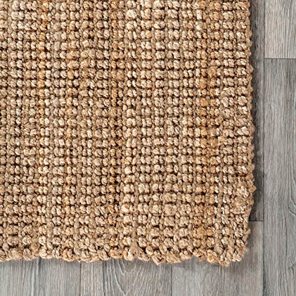 nuLOOM Ashli Handwoven Solid Jute Runner Rug, 2' 6" x 10', Natural