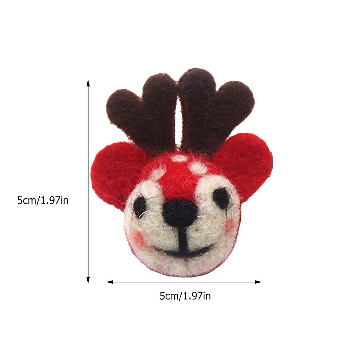 NUOBESTY 3Pcs Deer head brooch accessory Kid Xmas Clothes Pin Christmas DIY Ornaments Felt Christmas Deers Girl Christmas Present Xmas Scarf Pin Miss wool felt antlers birthday present