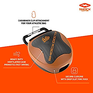 Shock Doctor Mouth Guard Case, Chrome Gold