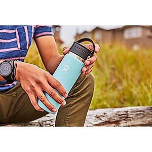 Hydro Flask Coffee 16 oz. Travel Mug - Insulated, Stainless Steel, & Reusable with Wide Flex Sip Lid, Fog