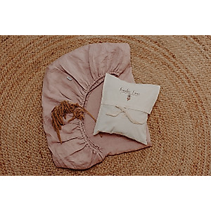 Frankie Lane 100% French Linen Stone Washed Fitted Crib Sheets. Oeko-TEX Certified Baby Crib Sheets for cot or Toddler Bedding. Linen Sheet Crib Sheets for Boys or Girls. Baby Linen Sheets